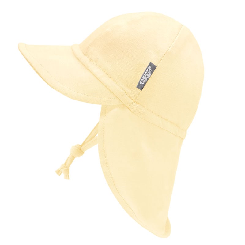 Sun Soft Baby Caps | Butter Yellow with Neck Flap | Jan & Jul
