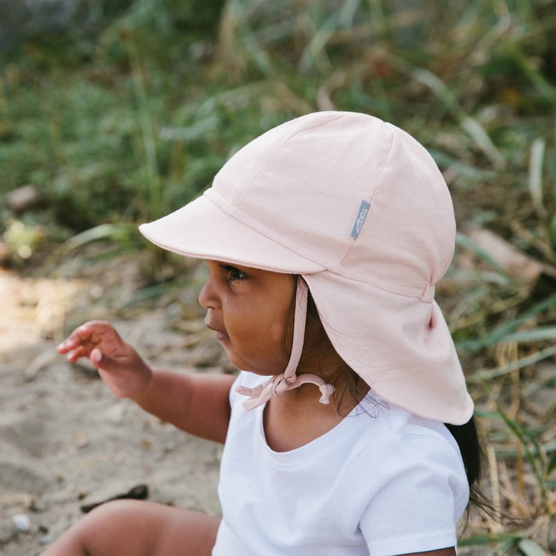 Sun Soft Baby Caps | Light Pink with Neck Flap UPF50+ | Jan & Jul