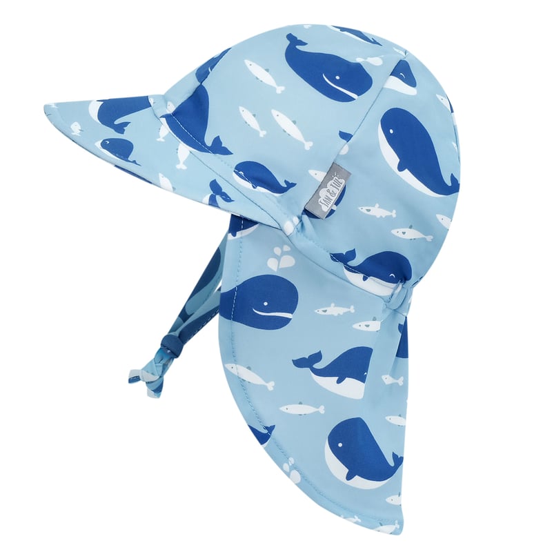 Sun Soft UV Baby Caps | Blue Whale Baby Beach Hat | Jan & Jul