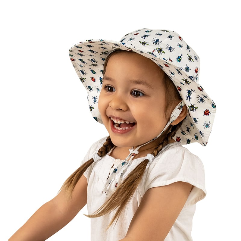 Kids Cotton Floppy Hats | Bugs 50+ UPF | Jan & Jul