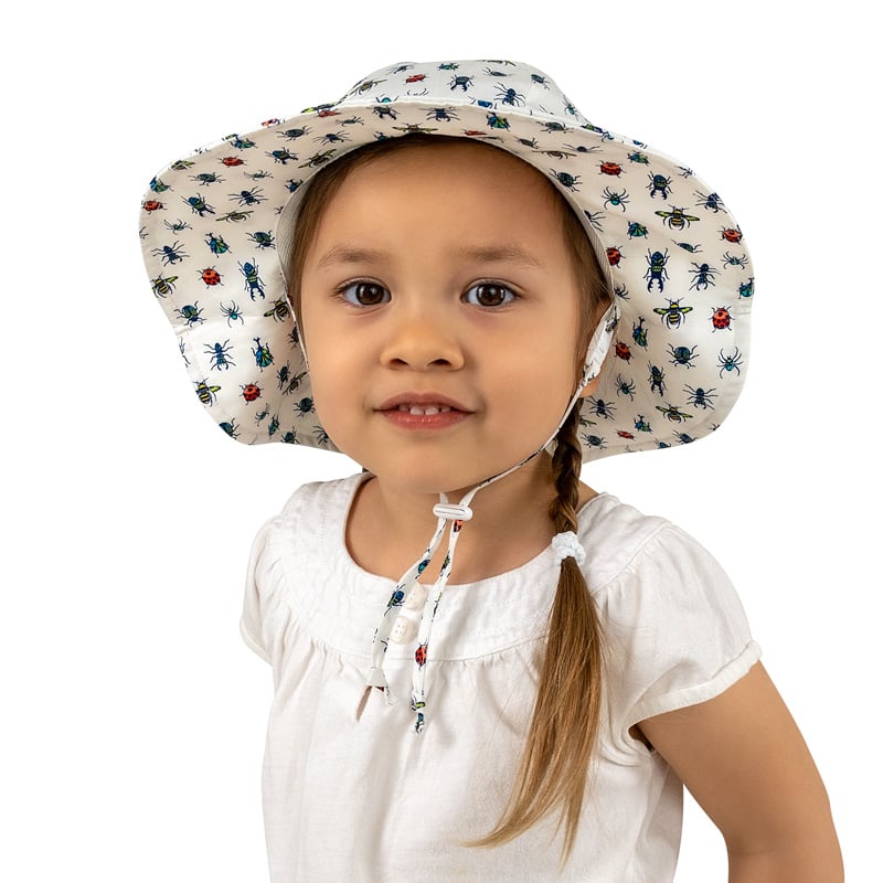 Kids Cotton Floppy Hats | Bugs 50+ UPF | Jan & Jul