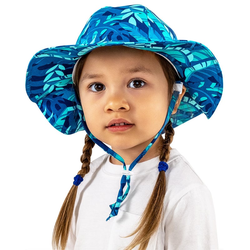 Kids Cotton Floppy Hats | Cool Tropical 50+ UPF | Jan & Jul
