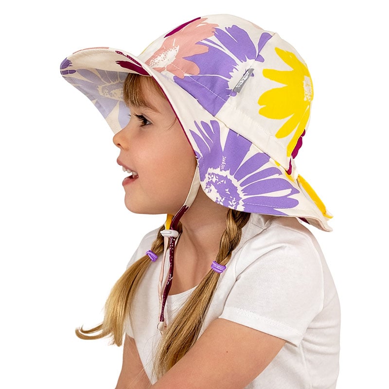 Kids Cotton Floppy Hats | Daisy 50+ UPF | Jan & Jul