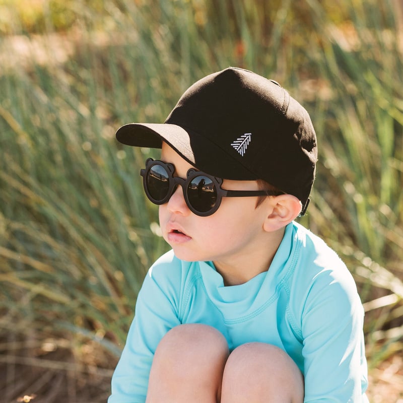 Kids Cotton Baseball Caps | Black | Jan & Jul