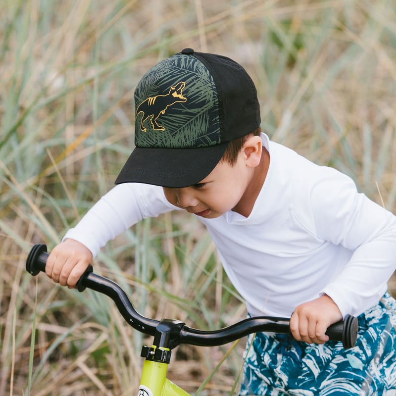 Kids UV Baseball Caps | T-Rex UPF50+ Snapback | Jan & Jul