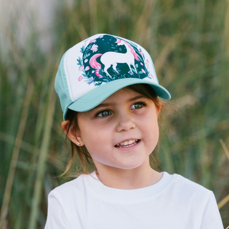 Kids UV Baseball Caps | Unicorn UPF50+ Snapback | Jan & Jul