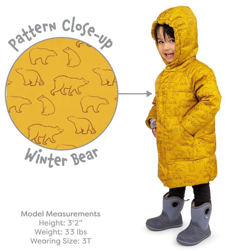 Kids Winter Coats | Winter Bear Insulated Snow Jacket | Jan & Jul