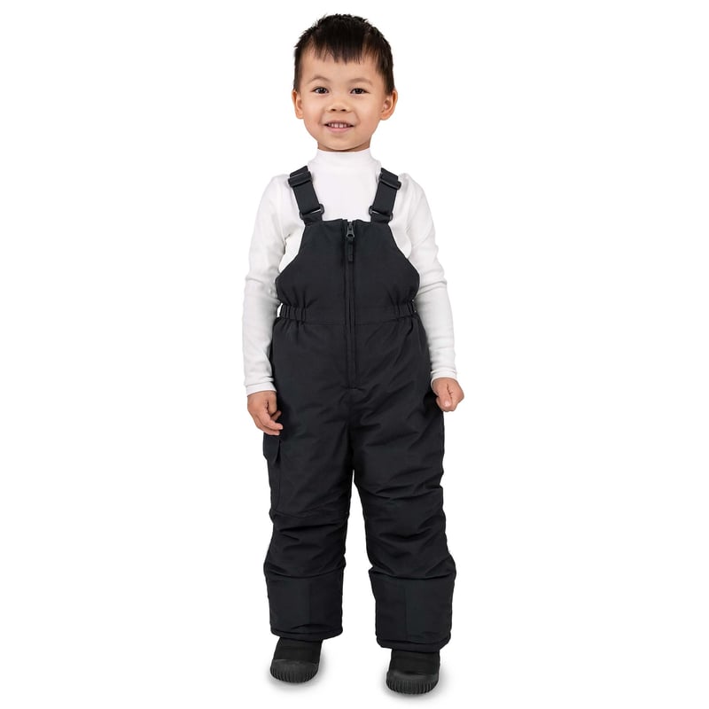 Kids Snow Overalls | Black Snow Bibs | Jan & Jul