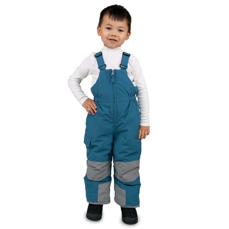 Kids Snow Overalls | Deep Blue Snow Bibs | Jan & Jul