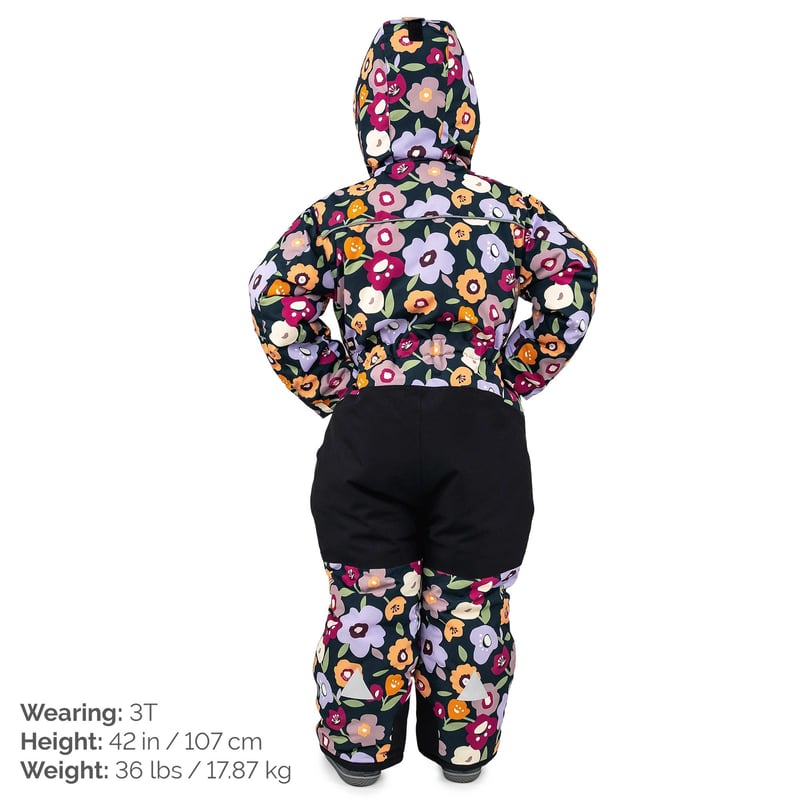 Kids Waterproof Snowsuit | Winter Flowers for Toddlers | Jan & Jul
