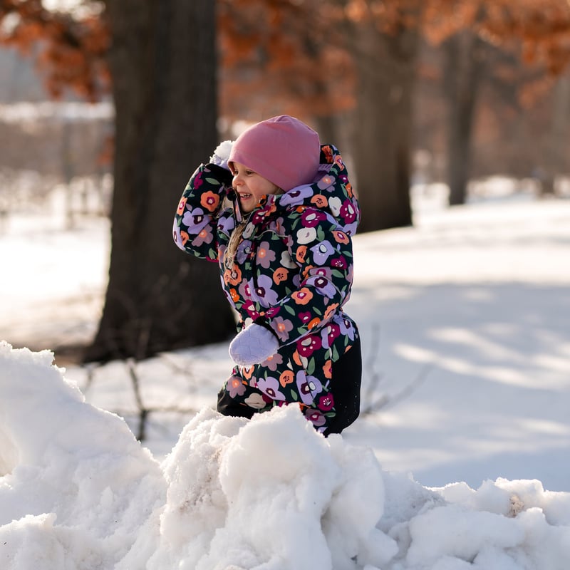 Kids Waterproof Snowsuit | Winter Flowers for Toddlers | Jan & Jul