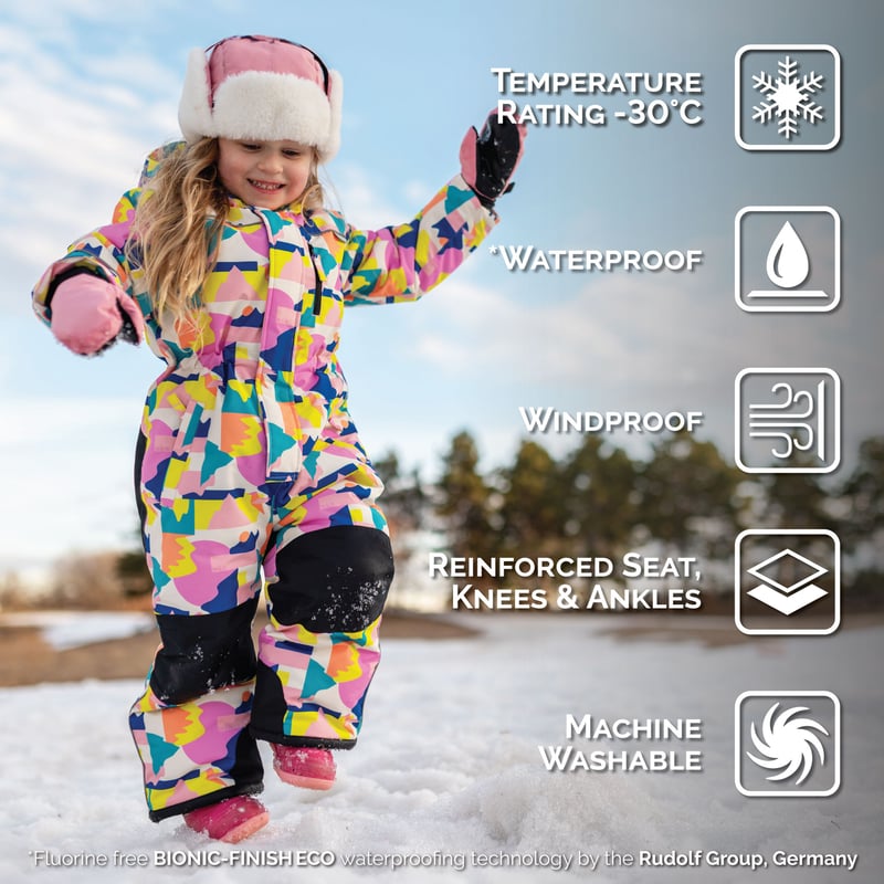 Kids Waterproof Snowsuit | Winter Sun for Toddlers | Jan & Jul
