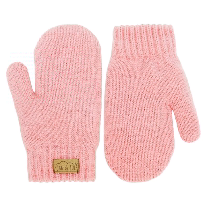 Kids Knit Mittens | Dusty Pink for Babies & Toddlers | Jan & Jul