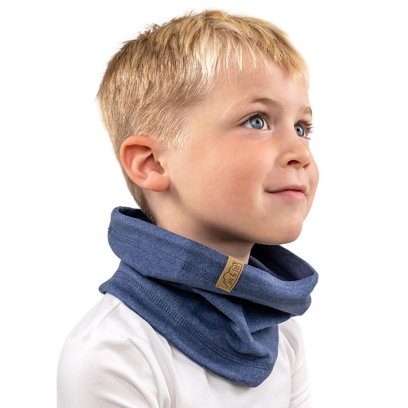 Kids Thermal Neck Warmer | Cobalt, Toddler Neck Gaiter | Jan & Jul