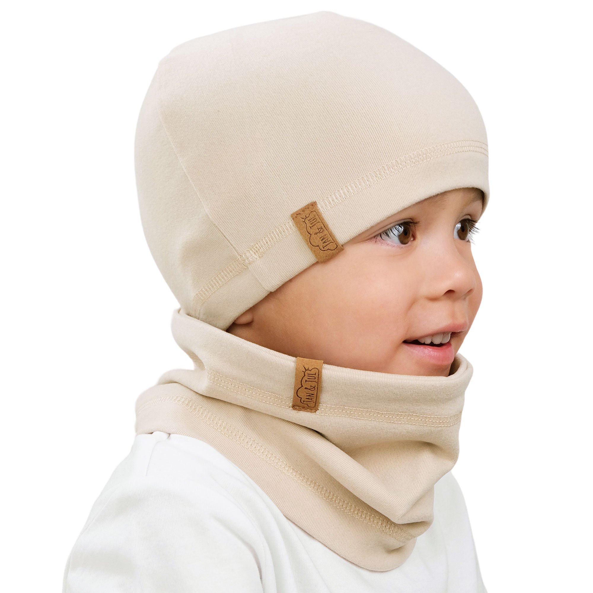 Kids Thermal Neck Warmer | Oatmeal, Toddler Neck Gaiter | Jan & Jul