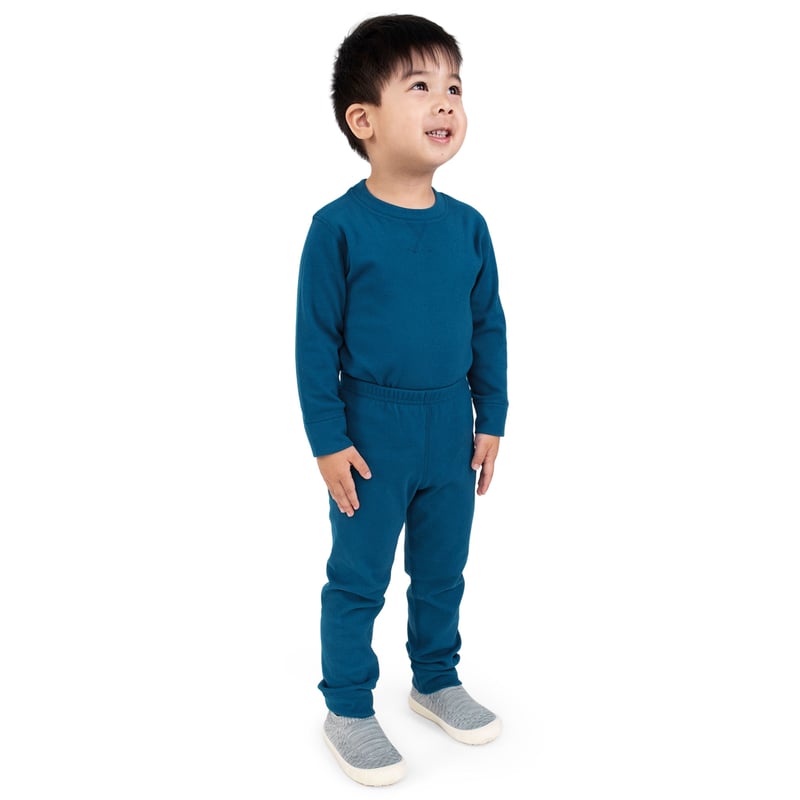 Kids Base Layer Pants | Deep Blue for Girls and Boys | Jan & Jul