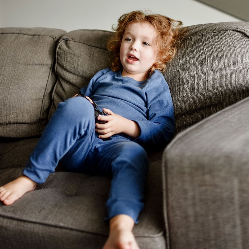 Kids Base Layer Set | Cobalt Thermals for Toddlers | Jan & Jul