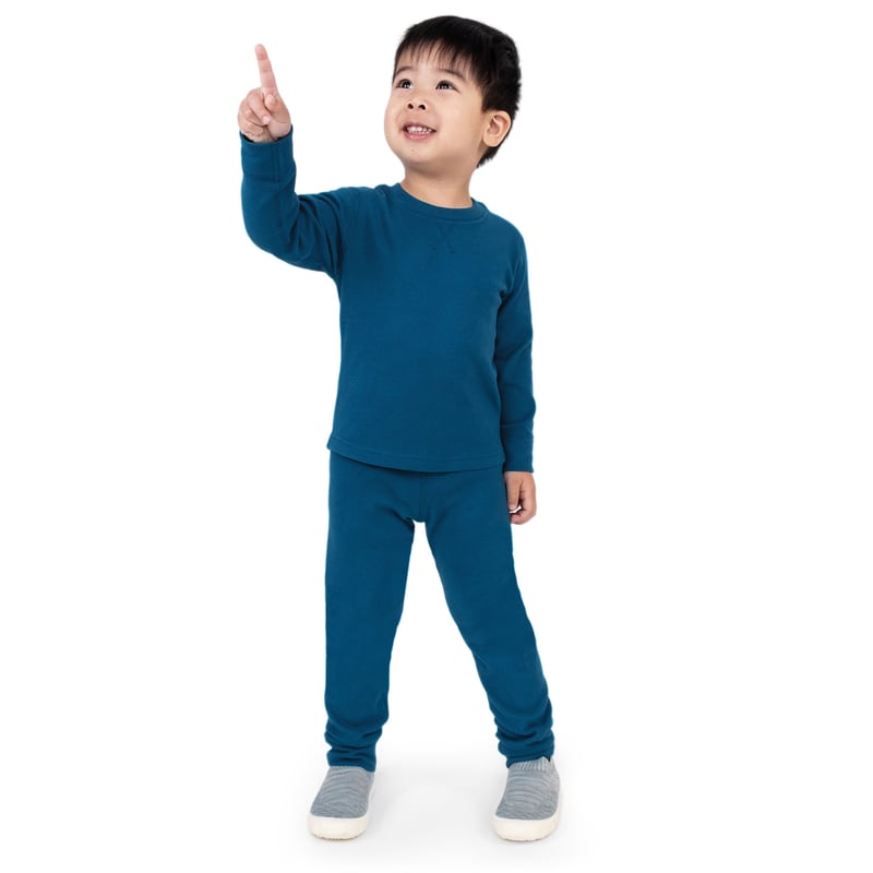 Kids Base Layer Tops | Deep Blue for Girls and Boys | Jan & Jul