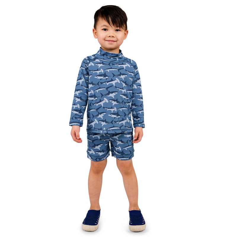 Kids UV Rashguard Set | Shark Two Piece Swimsuit | Jan & Jul