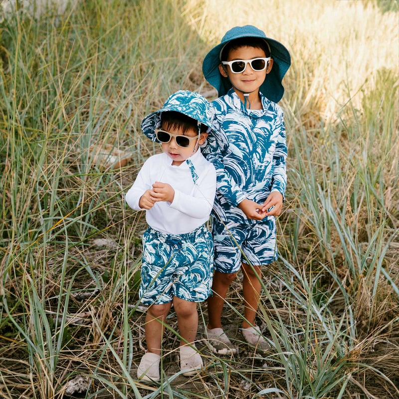 Kids UV Rashguard Set | Wave Rider 2-Piece Swimsuit | Jan & Jul