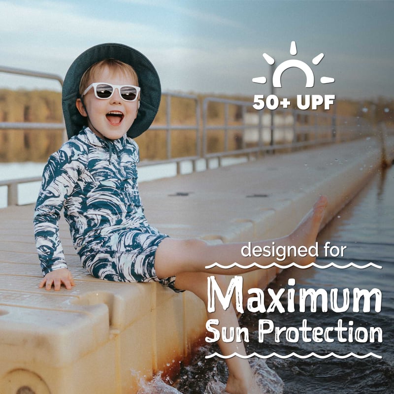 Kids UV Rashguard Set | Wave Rider 2-Piece Swimsuit | Jan & Jul