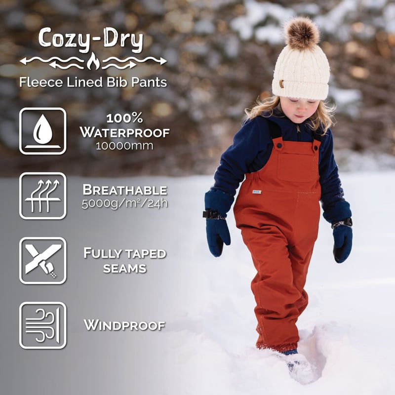 Kids Fleece Lined Rain Overalls | Lavender Waterproof