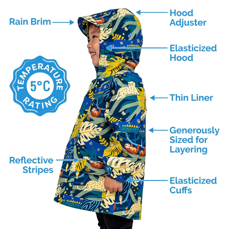 Kids Shell Jacket | Wild Child, Waterproof Raincoat | Jan & Jul