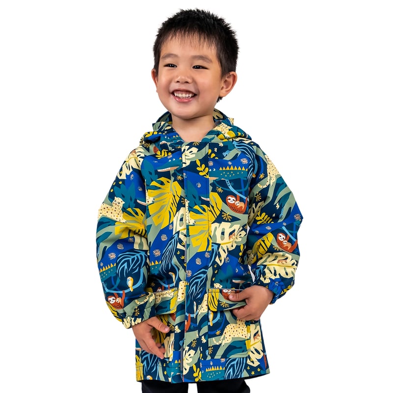Kids Shell Jacket | Jungle Nights, Waterproof Raincoat | Jan & Jul