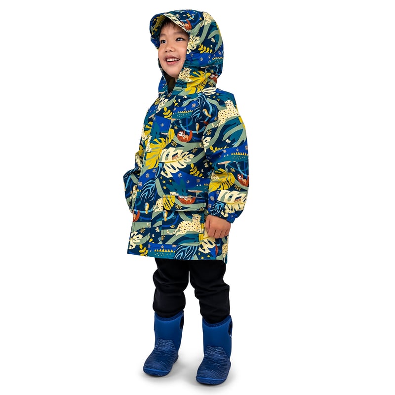 Kids Shell Jacket | Jungle Nights Waterproof Raincoat | Jan & Jul
