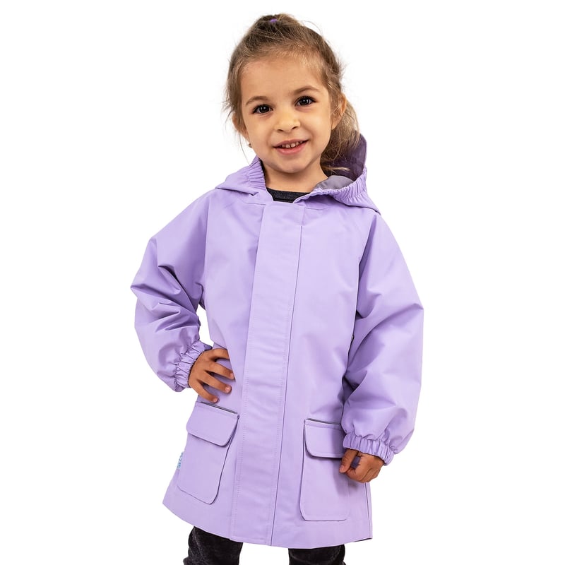 Kids Shell Jacket | Lavender Waterproof Raincoat | Jan & Jul
