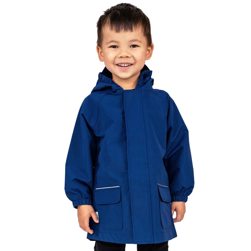 Kids Shell Jacket | Nebula Blue Waterproof Raincoat | Jan & Jul