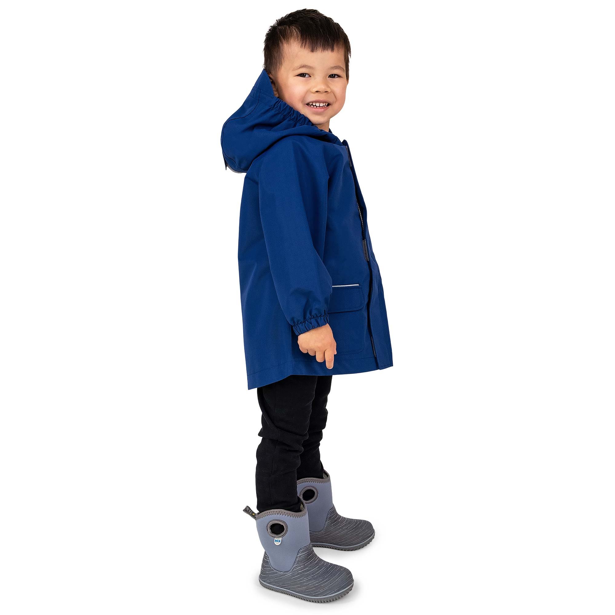 Kids Shell Jacket | Nebula Blue, Waterproof Raincoat | Jan & Jul