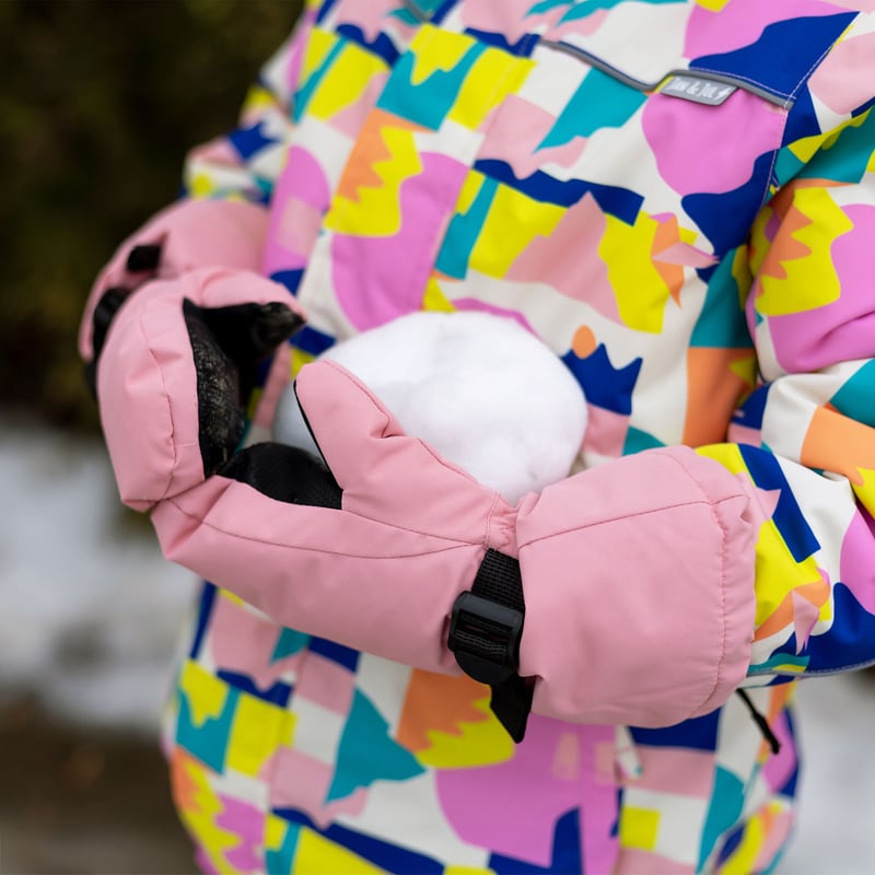 Kids Waterproof Mittens | Dusty Pink Snow Mitts | Jan & Jul