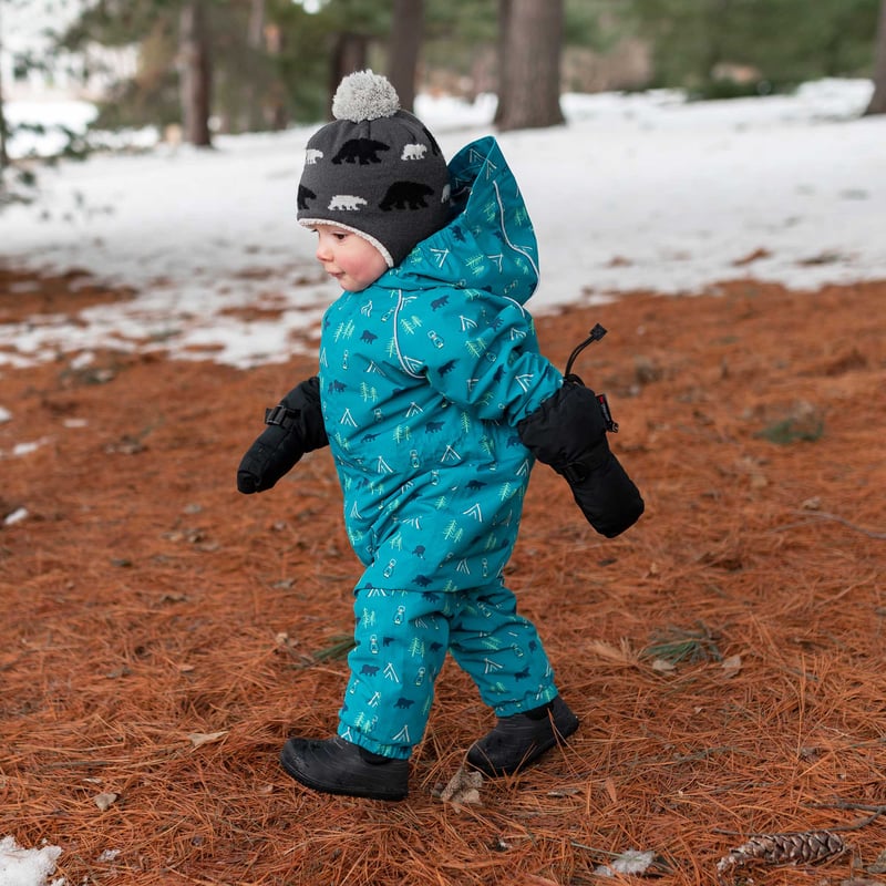 Kids Waterproof Mittens | Nebula Blue Snow Mitts | Jan & Jul