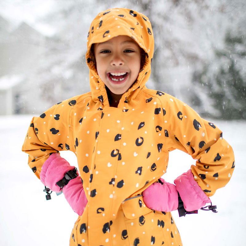 Kids Waterproof Mittens | Watermelon Pink Snow Mitts | Jan & Jul
