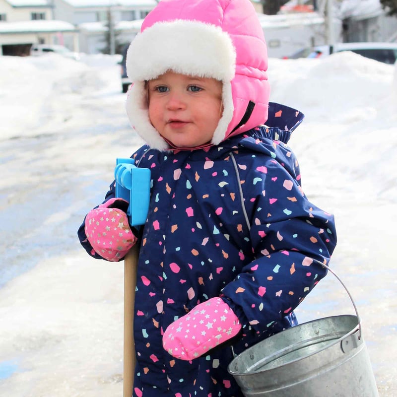 Kids Waterproof Mittens | Watermelon Pink Star Snow Mitts