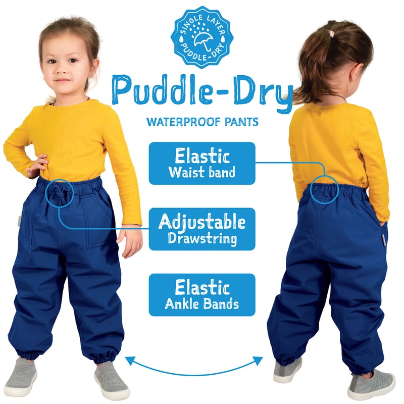 Kids Single Layer Rain Pants | Pink Forest Waterproof | Jan & Jul