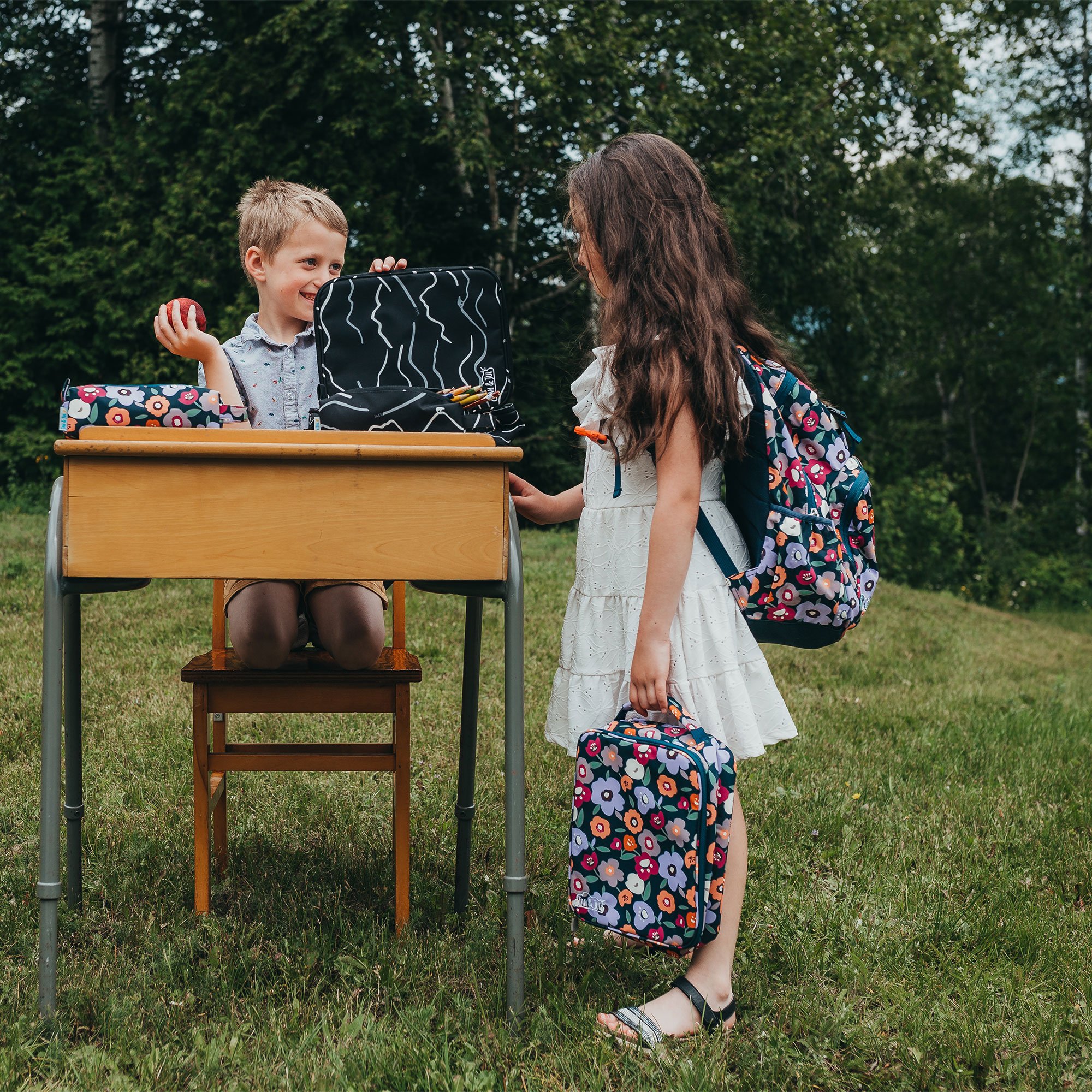 Kids Backpacks | Winter Flowers for Girls and Boys | Jan & Jul