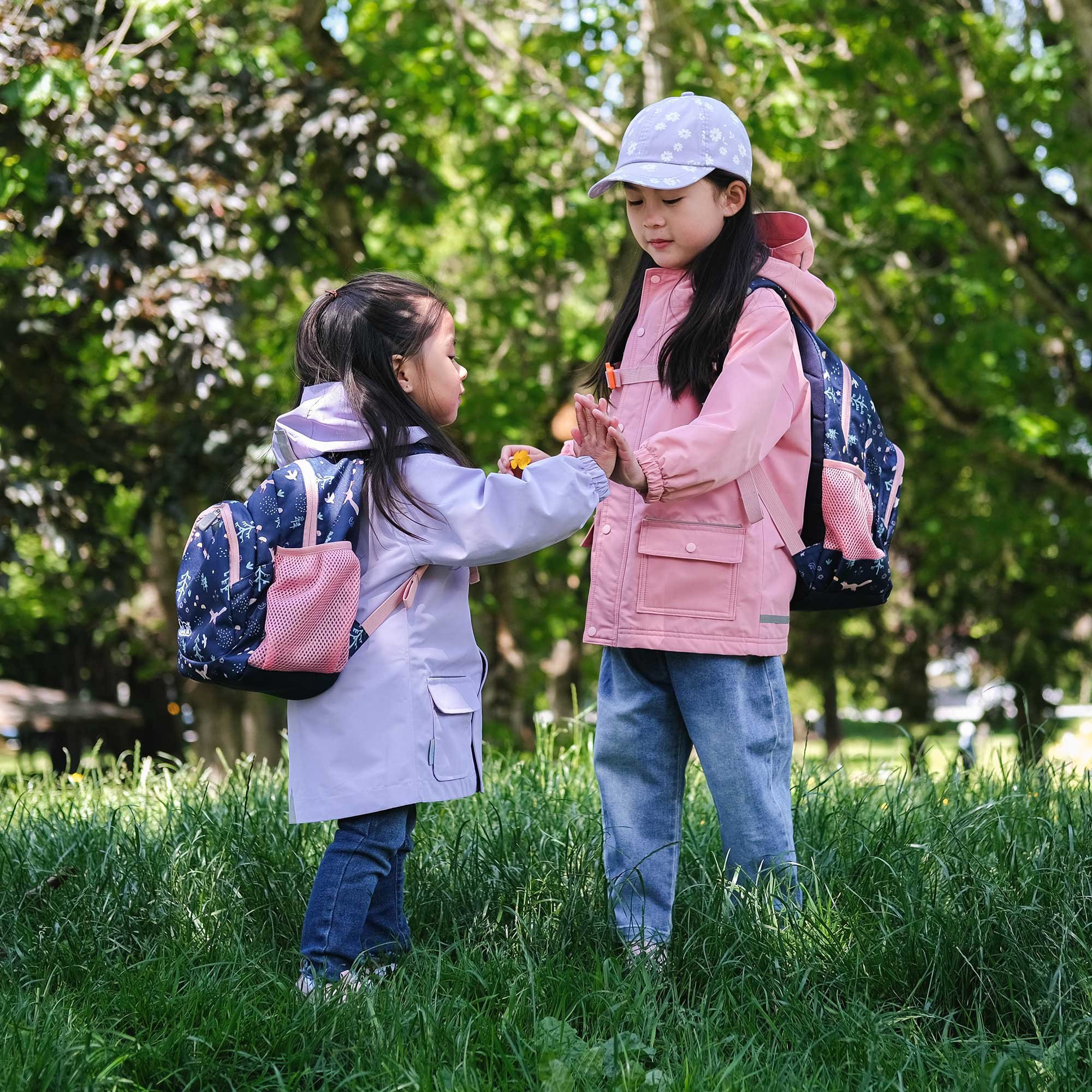 Kids Mini Backpacks | Navy Forest for Toddlers | Jan & Jul