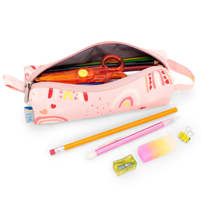 Kids Pencil Case | Pink Rainbow for Boys and Girls | Jan & Jul