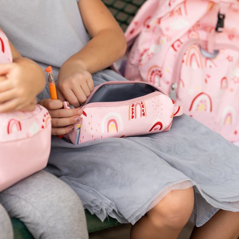 Kids Pencil Case | Pink Rainbow for Boys and Girls | Jan & Jul