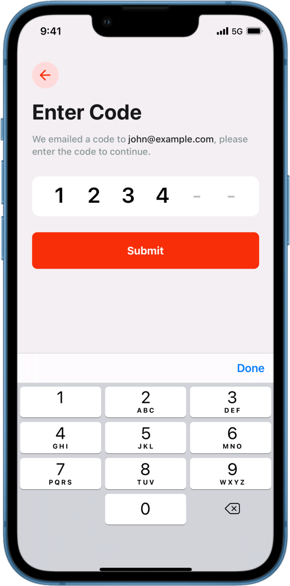 Modern Forgot Password Form in React Native - WithFrame