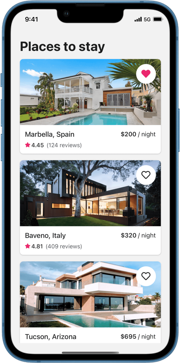Card Lists - React Native Components by WithFrame