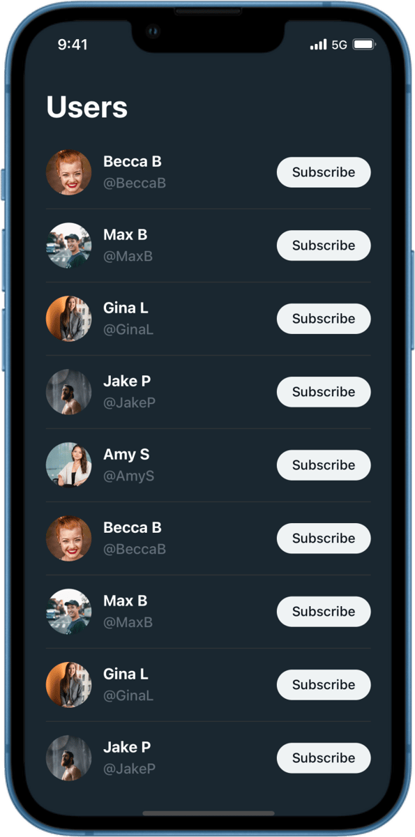 Stacked Lists - React Native Components by WithFrame
