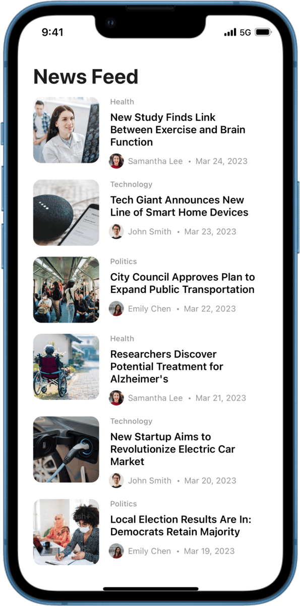 Card Lists - React Native Components by WithFrame