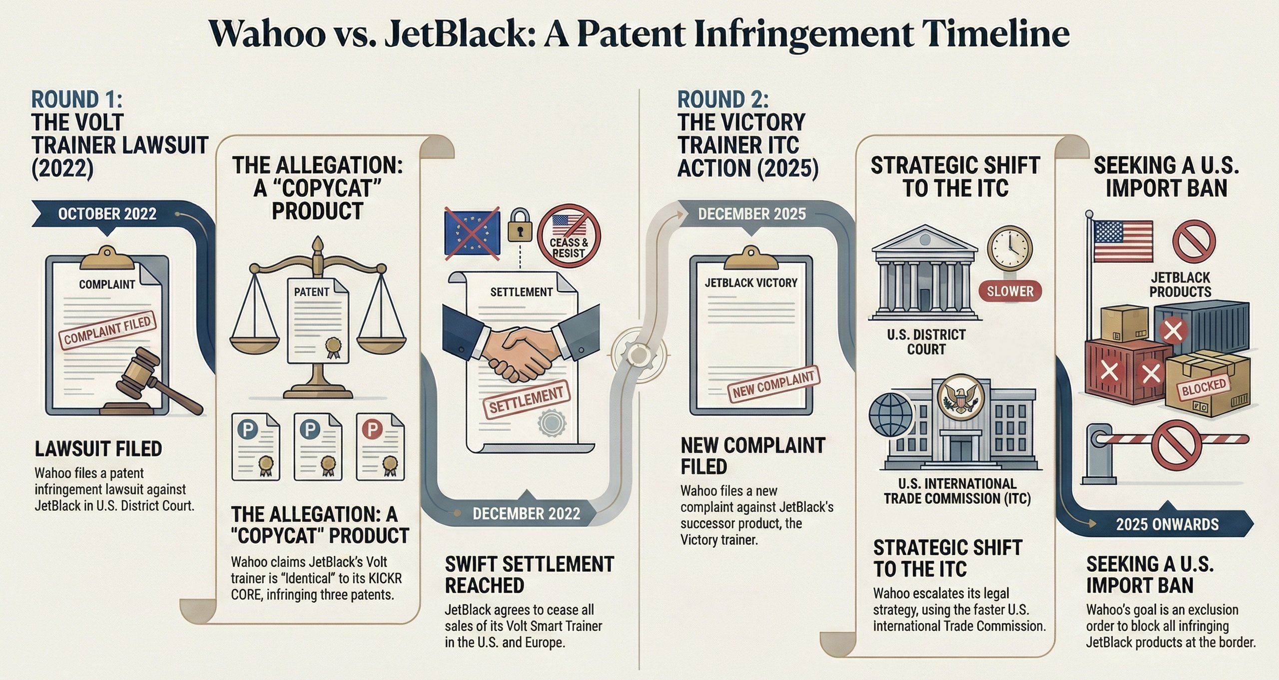 Wahoo ITC Complaint vs JetBlack: Seeks Victory Trainer Import Ban