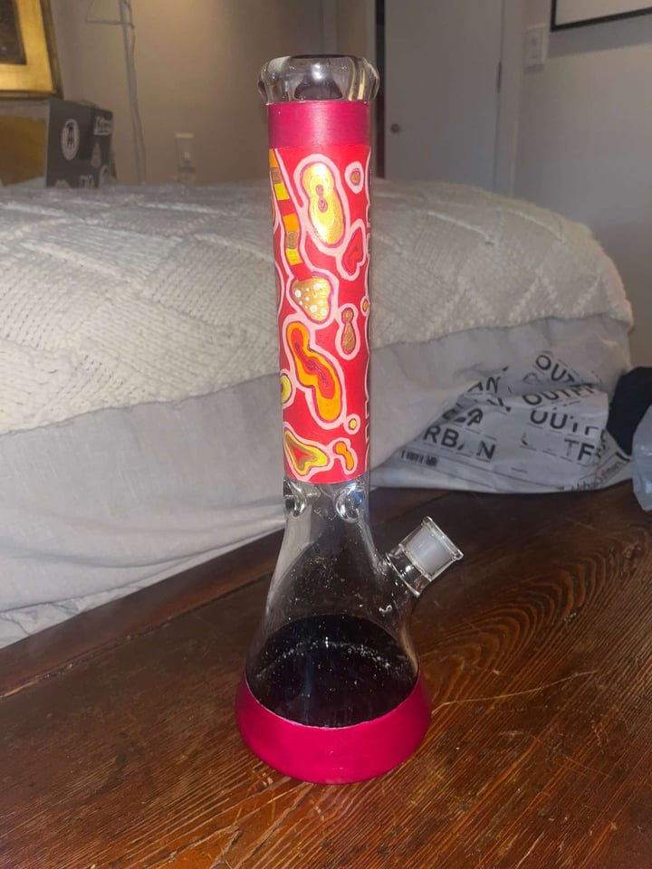 Hand painted Cheech bong | Shop Cheech on GlassPass