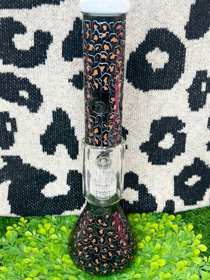 Cheetah Print 16in Bong With... | Shop Beakers on GlassPass