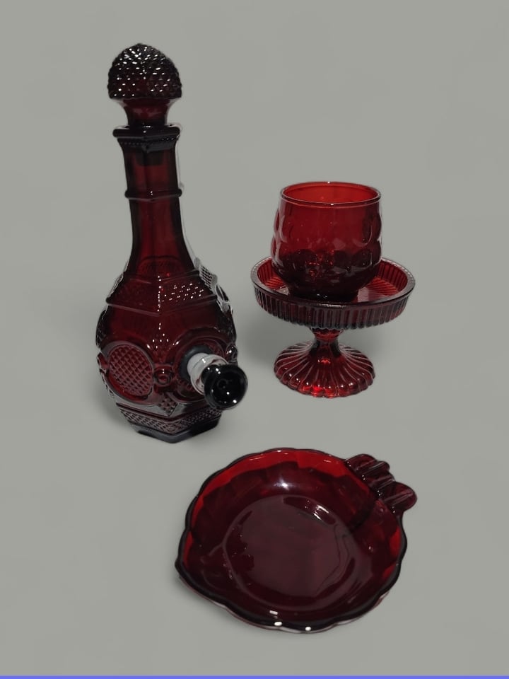 Ruby Glass Decanter Bong Set | Shop Bongs on GlassPass