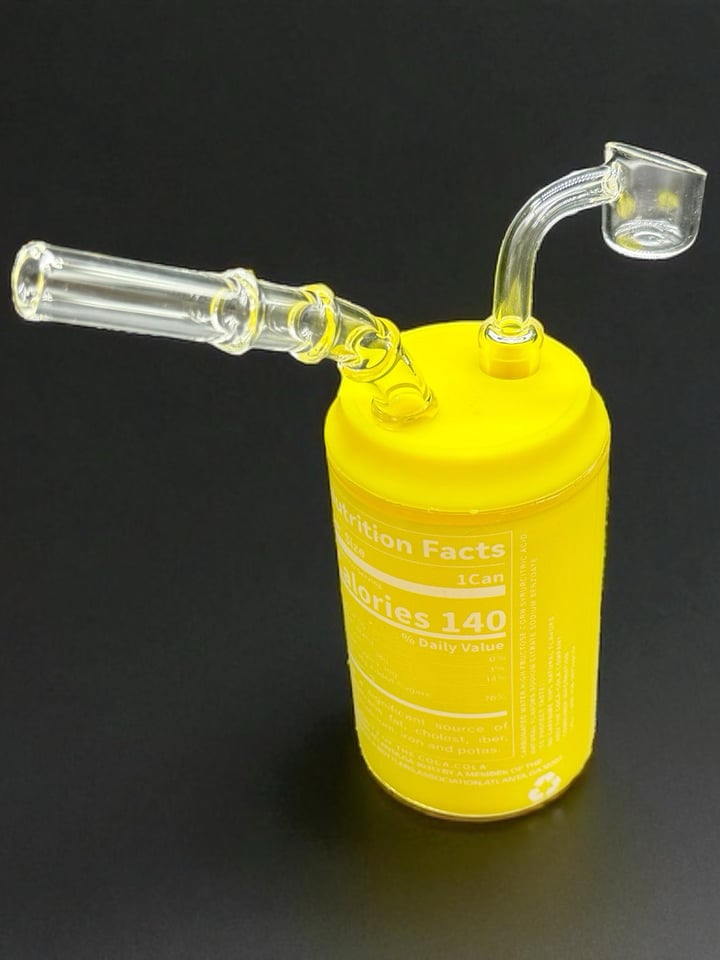Yellow Coca-Cola Can Mini Da... | Shop Dab Rigs on GlassPass